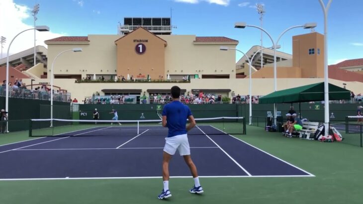 Novak Djokovic Forehand Slow Motion 【Cross Rally】/ ジョコビッチの安定したフォアクロス ...